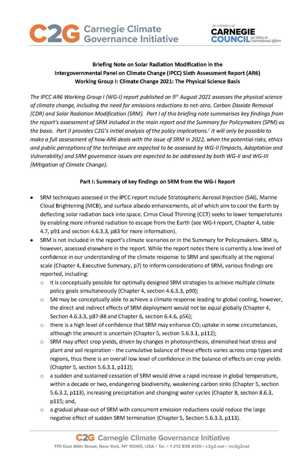 Intergovernmental Panel on Climate Change (IPCC) Sixth Assessment ...